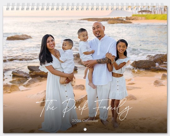 Modern Script Calendar | Personal Creations UK