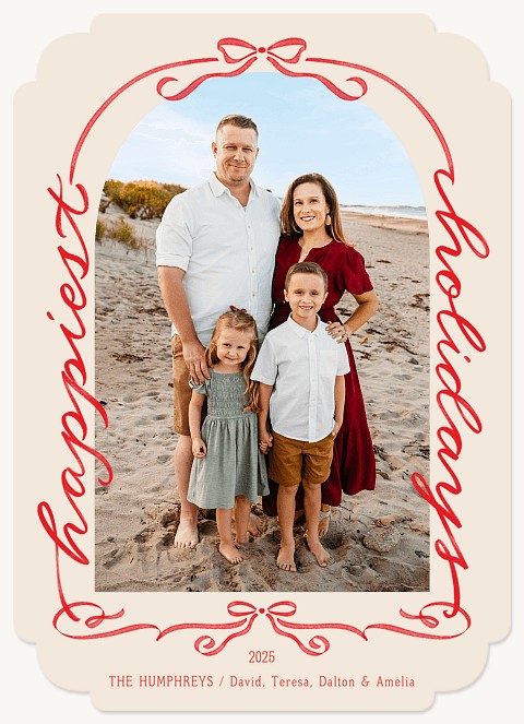 Lettered Ribbon | Personalized Holiday Cards