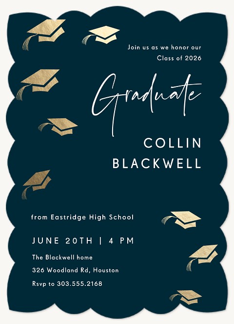 Caps Off | Graduation Invitations