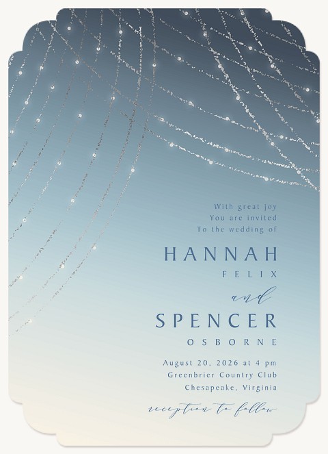 String Light Sunset | Wedding Invitations