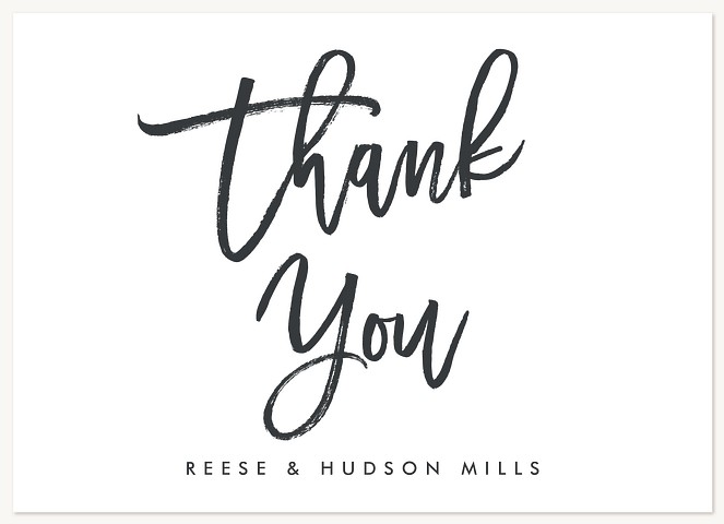 Cursive Thank You Card
