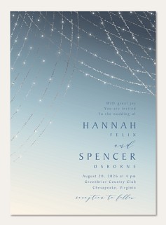 String Light Sunset | Wedding Invitations