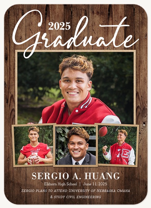 Rustic Panel | Graduation Cards