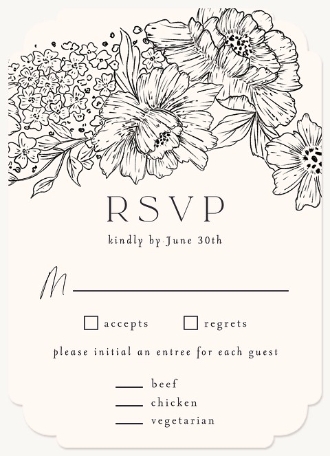 Garden Sketch | Wedding RSVP Cards
